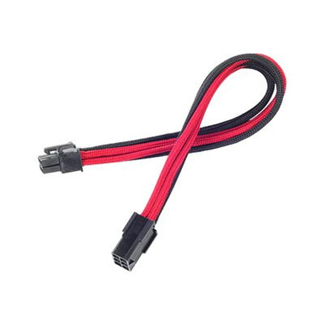 Silverstone PP07-IDE6BR 6pin to PCI-E 6pin PSU Cable (Black/Red ...