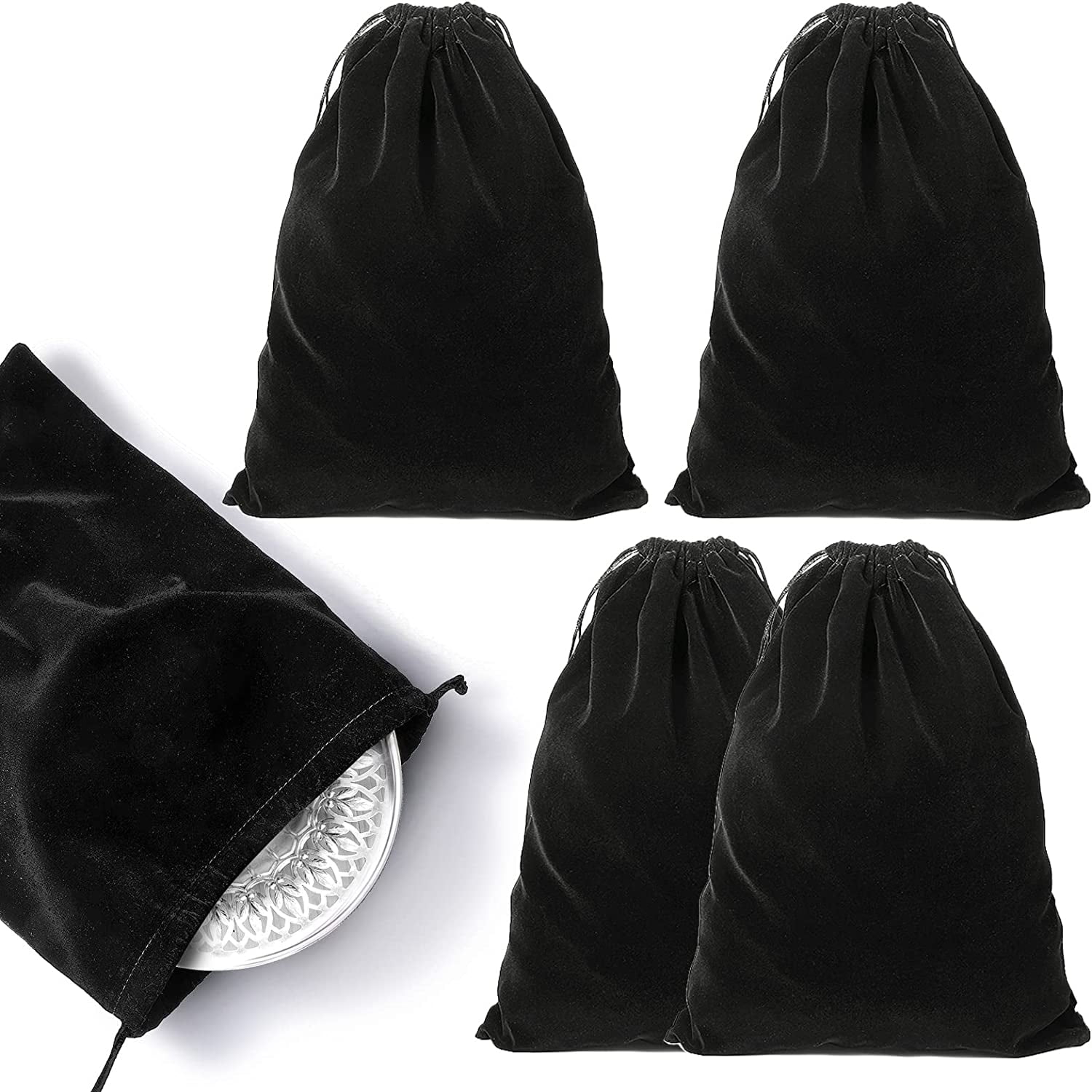 Silver Storage Bags - 4pcs Anti-Tarnish Cloths for Jewelry and ...