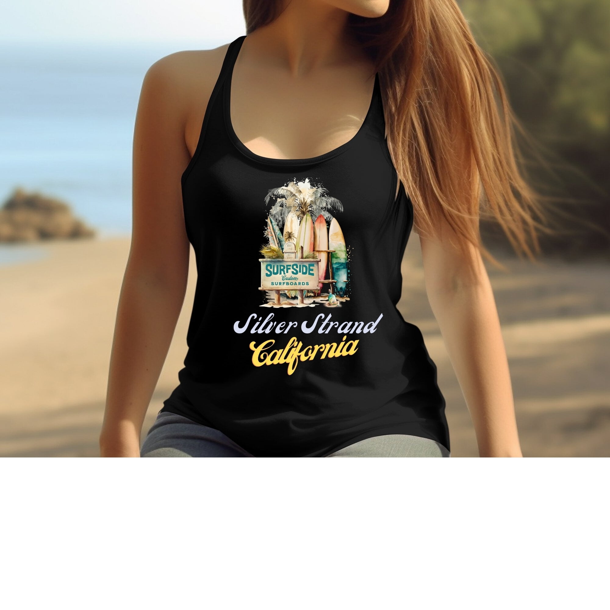 Silver Strand Beach, California Tank Top Women,Spring Break Summer ...