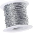 Silver String Metallic Cord 1mm Tinsel String Thread for Craft Jewelry ...