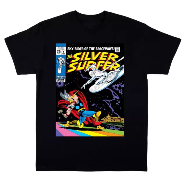 Silver Surfer #4 Comic Cover T-Shirt ,Black Color,Size M - Walmart.com