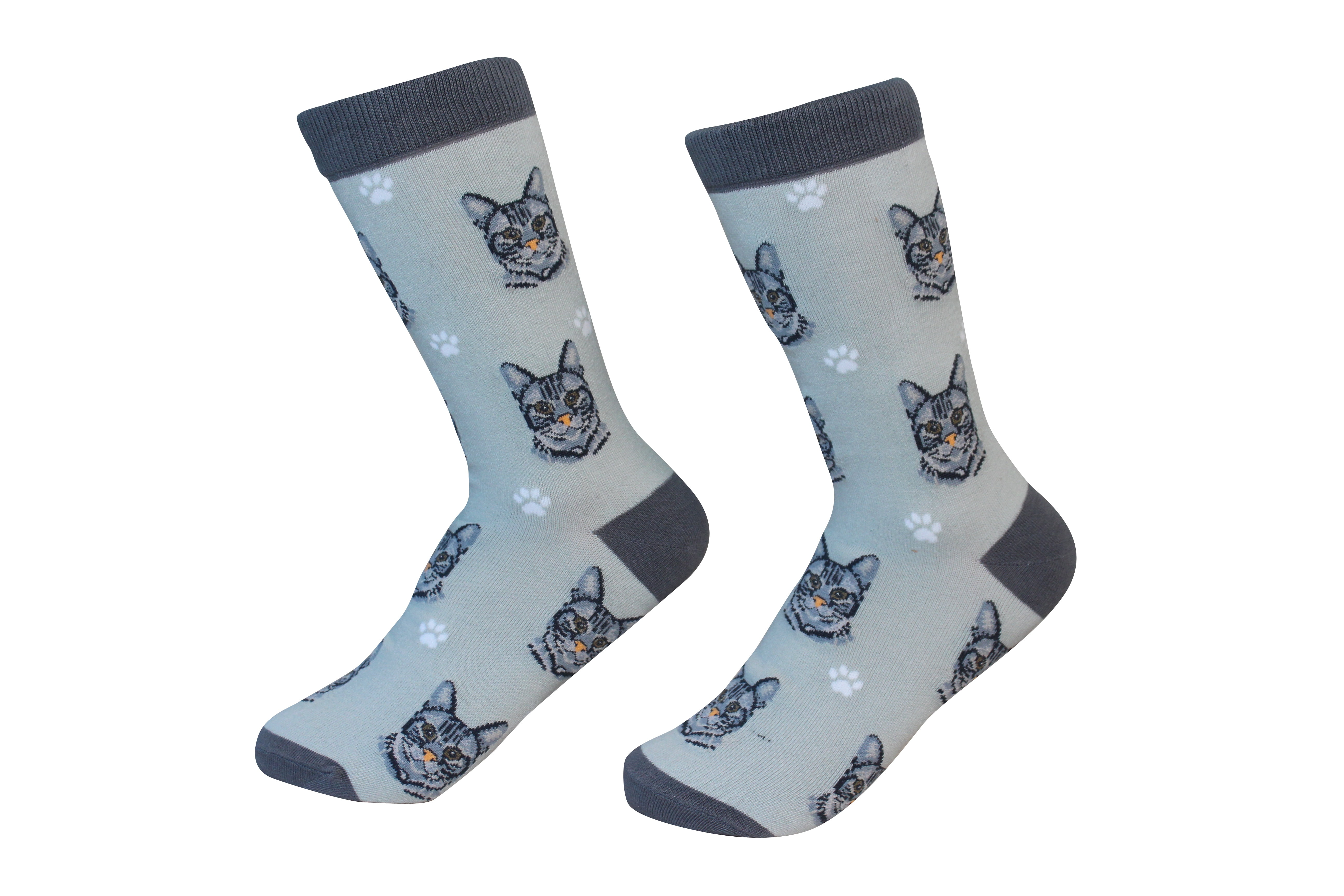 Silver Tabby Cat Breed Socks Unisex Sock Daddy by E&S Pets - Walmart.com