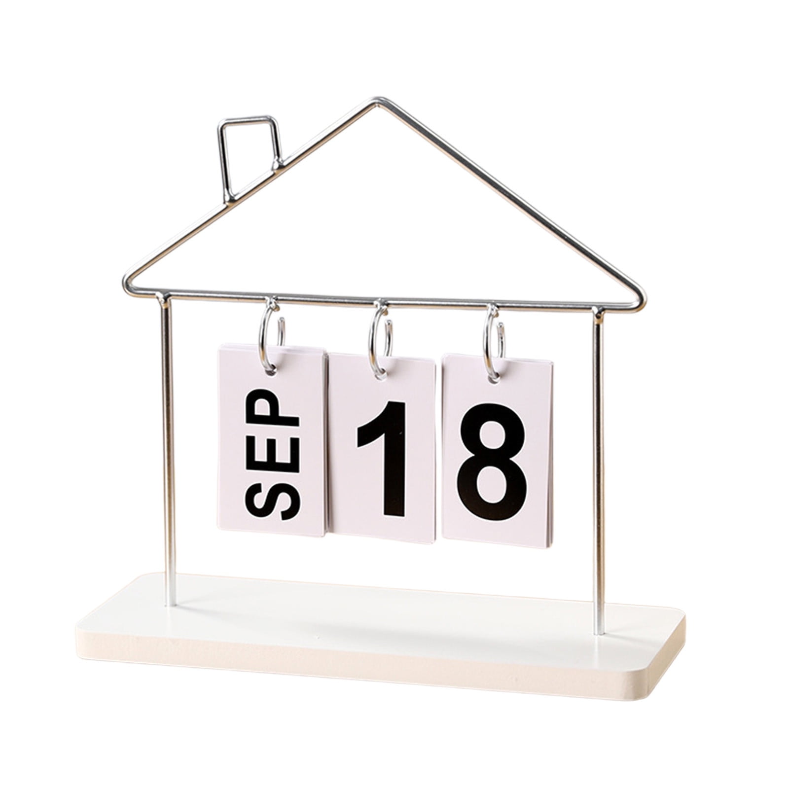 Silver Tabletop Calendar Reused Calendar Crafts Desktop Decoration Iron ...
