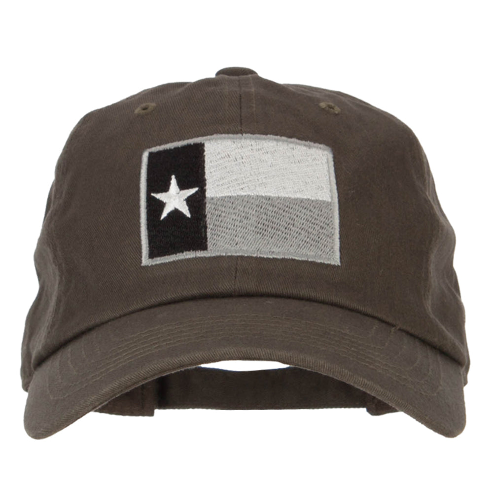 Silver Texas Flag Embroidered Unstructured Washed Cap - Olive OSFM ...