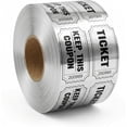 Silver Tickets 1 Roll 1000 Metallic Foil Raffle Tickets for Events ...