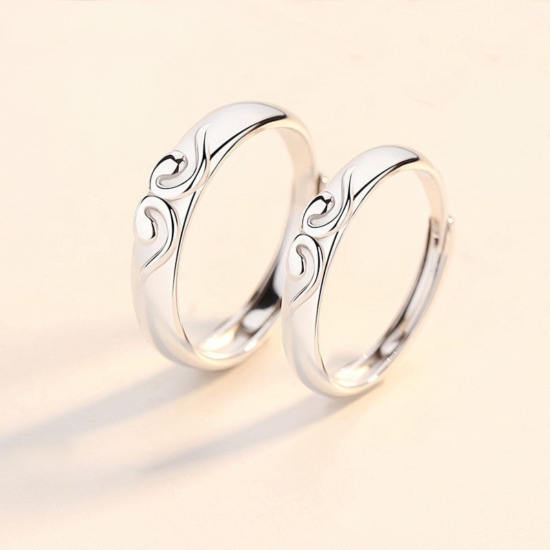 Silver Tightening Curse Couple Ring Fashion Monkey King Ring Big ...
