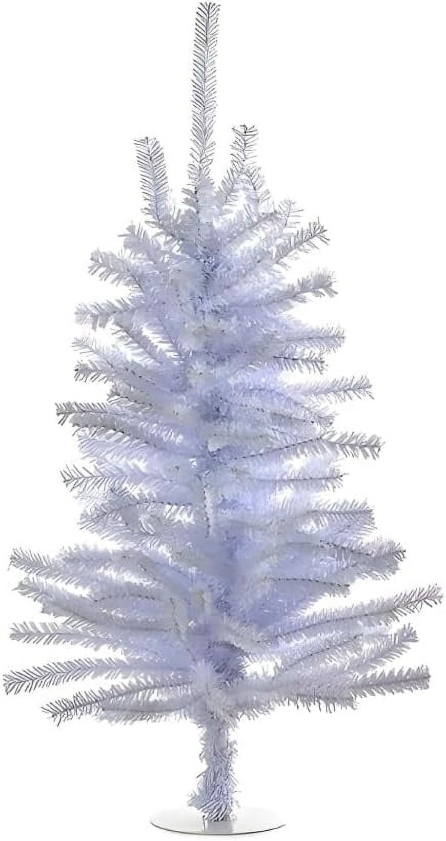 Silver Tinsel Miniature 18 Inch Christmas Tree with 140 Tips and Base ...