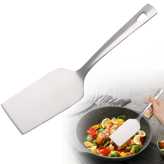Silver Titanium Plated Stainless Steel Spatula Polished Non Stick ...