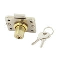 Silver Tone 15mm Dia Cylinder Head Metal Cabinet Security Drawer Lock w ...