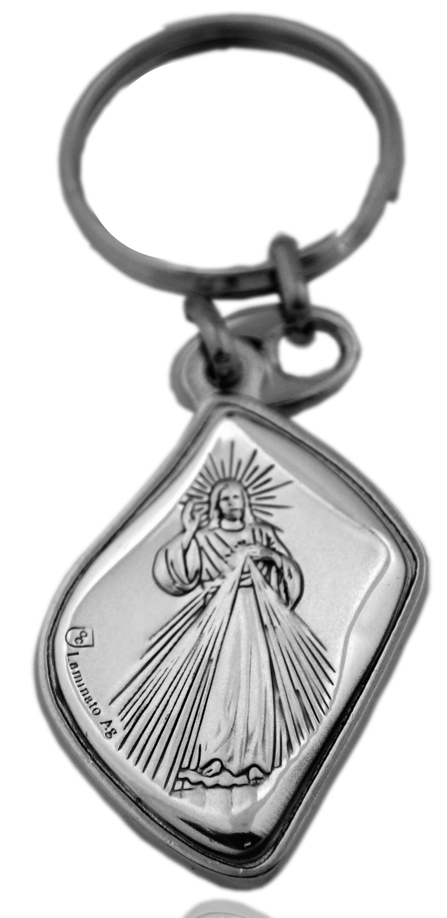 Silver-Tone Divine Mercy Keychain, 3.5" Long - Walmart.com