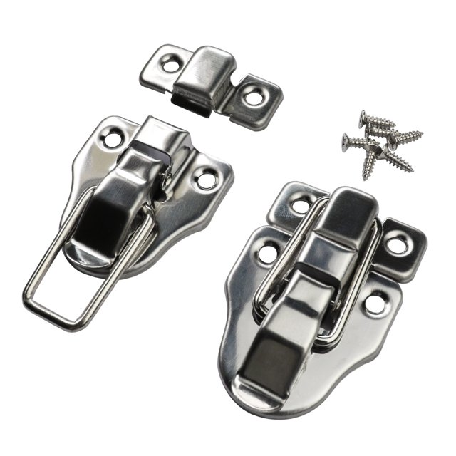 12 Pieces Silver Tone Metal Clasp Toggle Latch Box Hasp Lock for Wooden ...