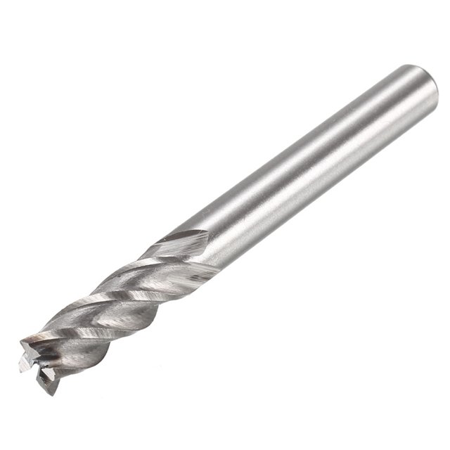 Silver Tone Four Flute End Mill Keyway Drilling Milling Cutter 1/4" x 2 ...