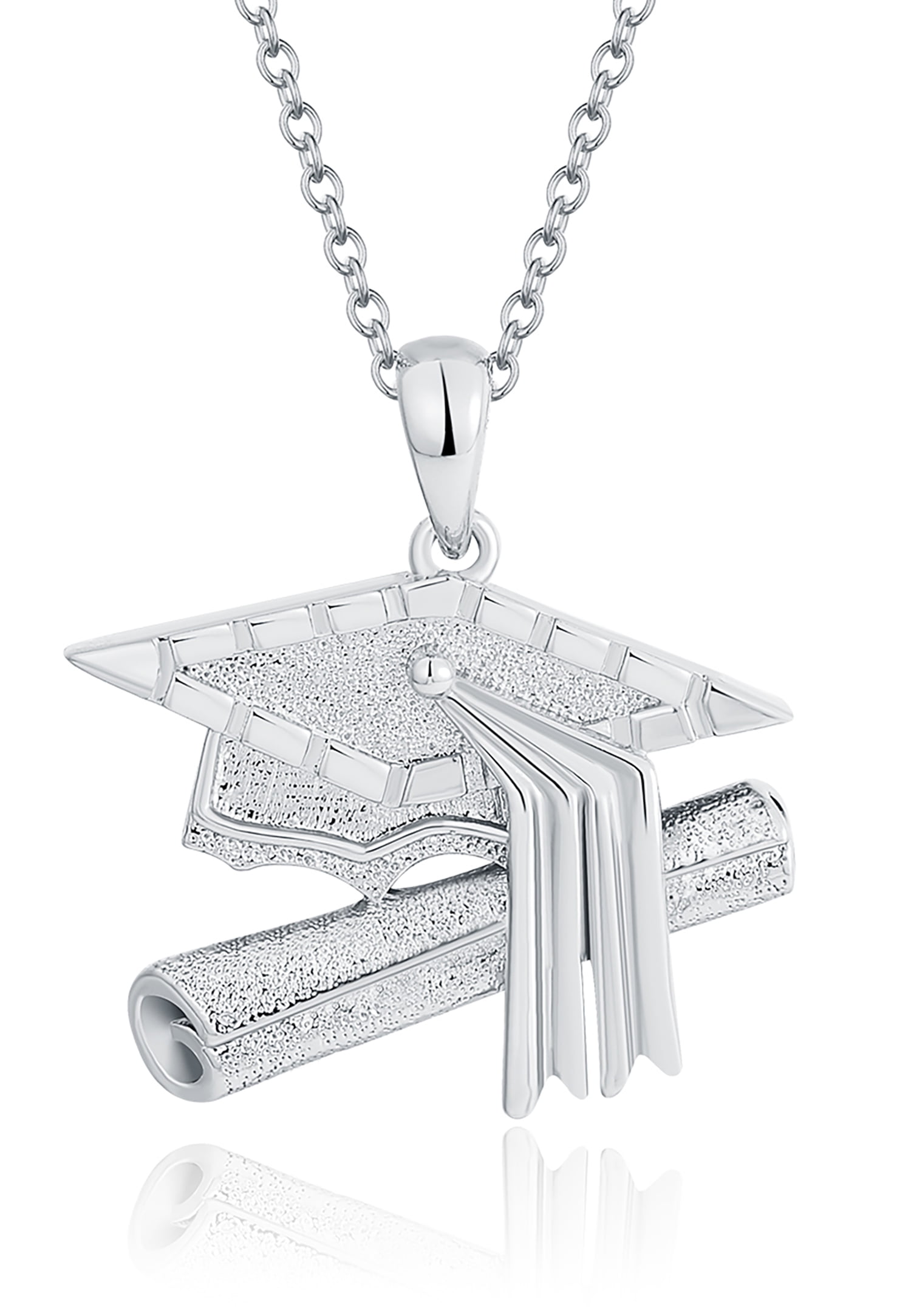 Silver Tone Graduation Pendant - Walmart.com