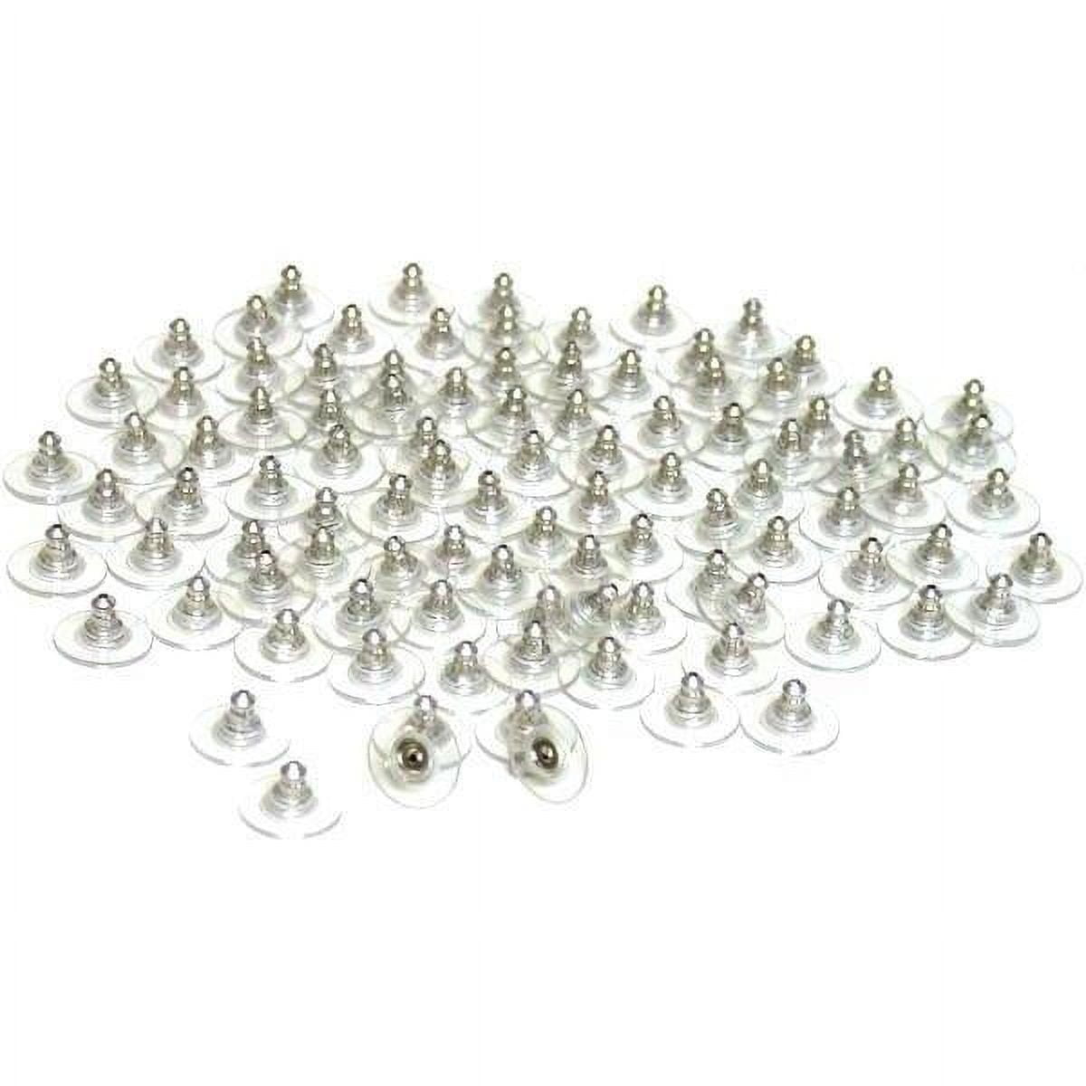 Silver Tone Hypo Allergenic Bullet Clutch Earring Backs with Pad (50 ...