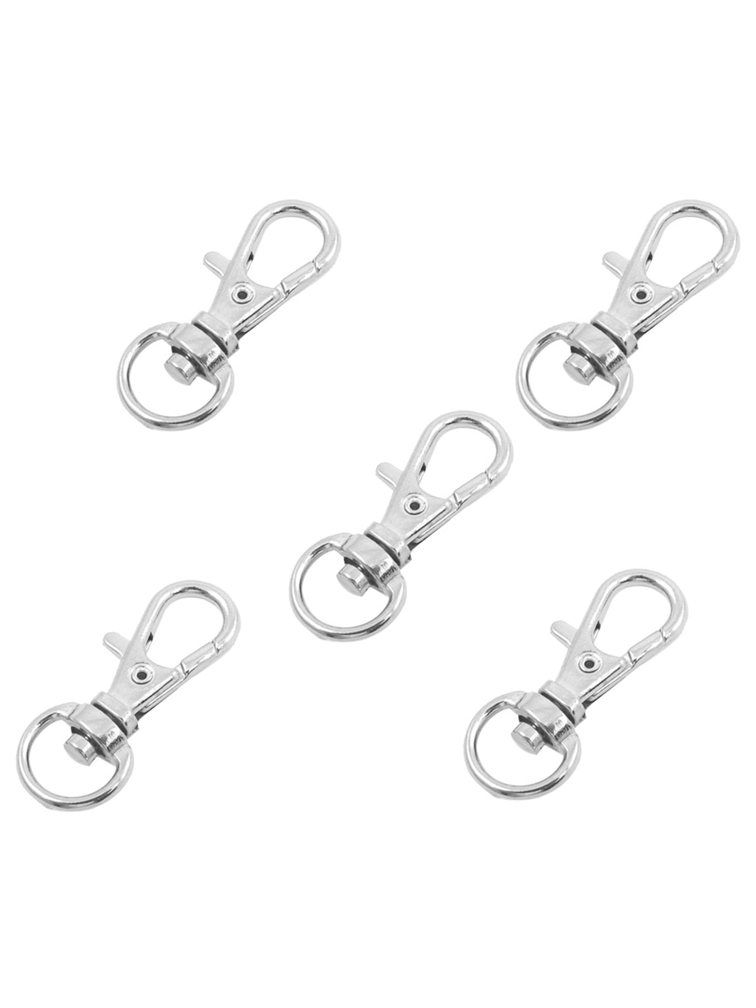 Silver Tone Metal Lobster Clasp Swivel Keychain 5 Pcs - Walmart.com