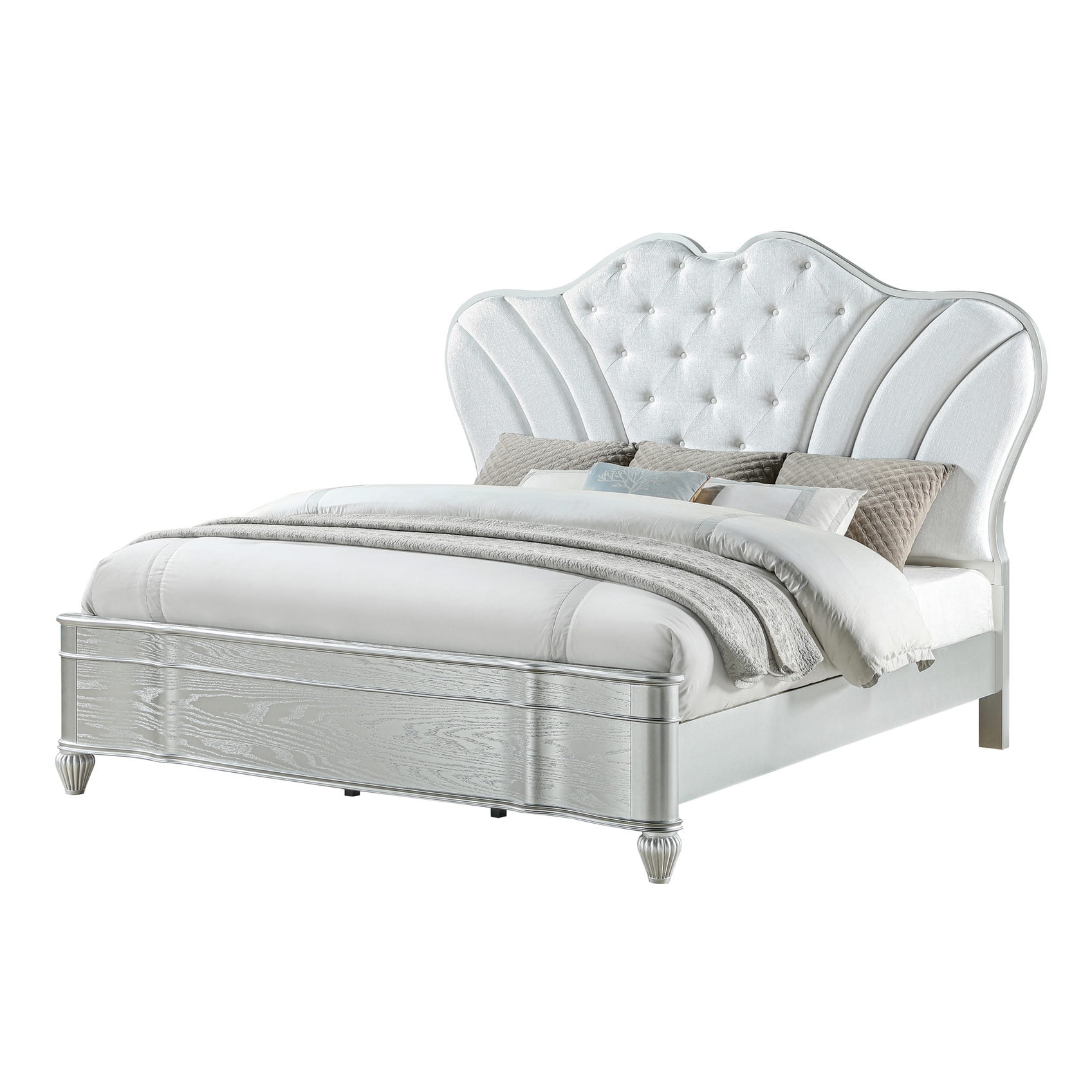 Silver Traditional Style Queen Bed Frame / Transform Bedroom into ...