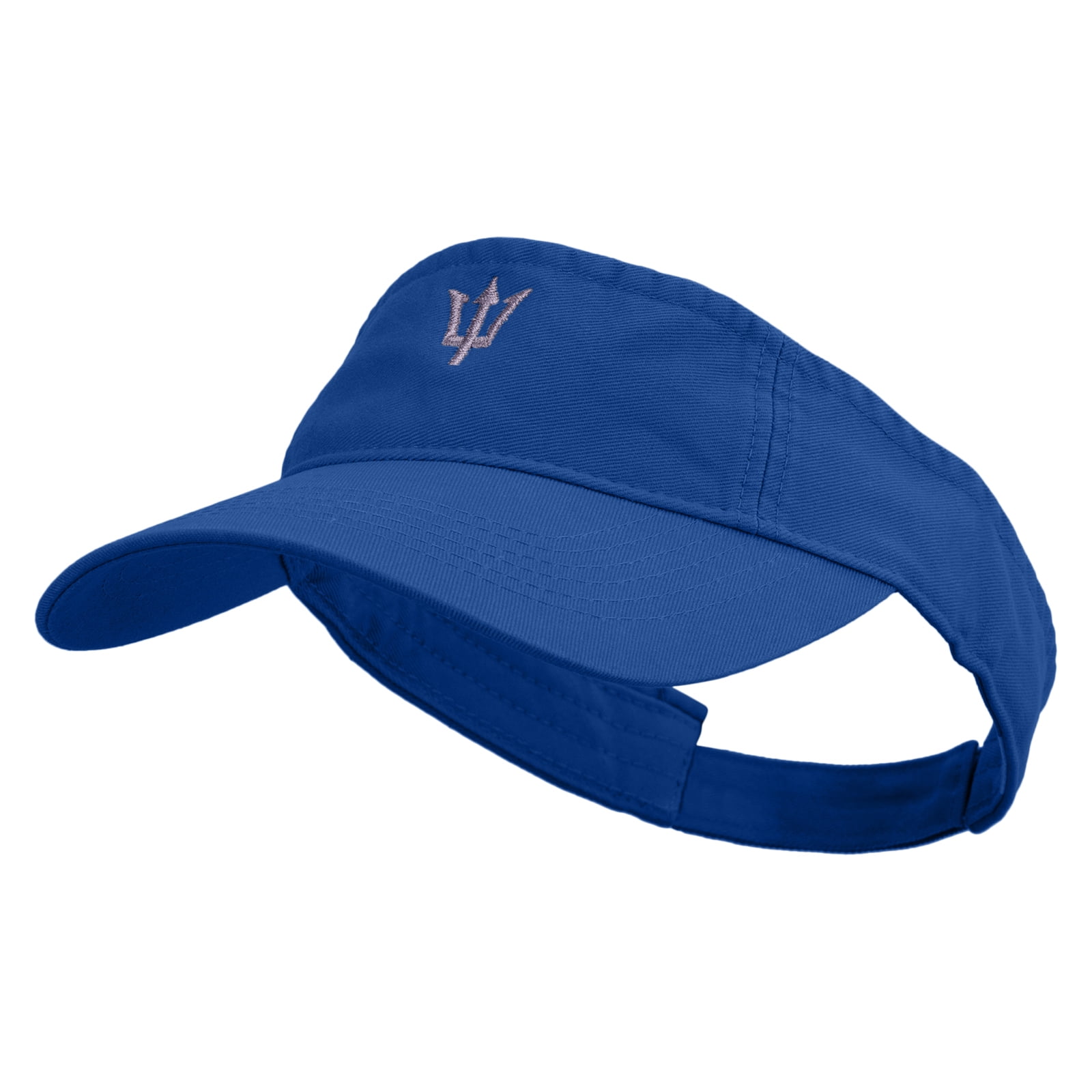 Silver Trident Embroidered Cotton Twill Washed Soft Visors - Royal OSFM ...