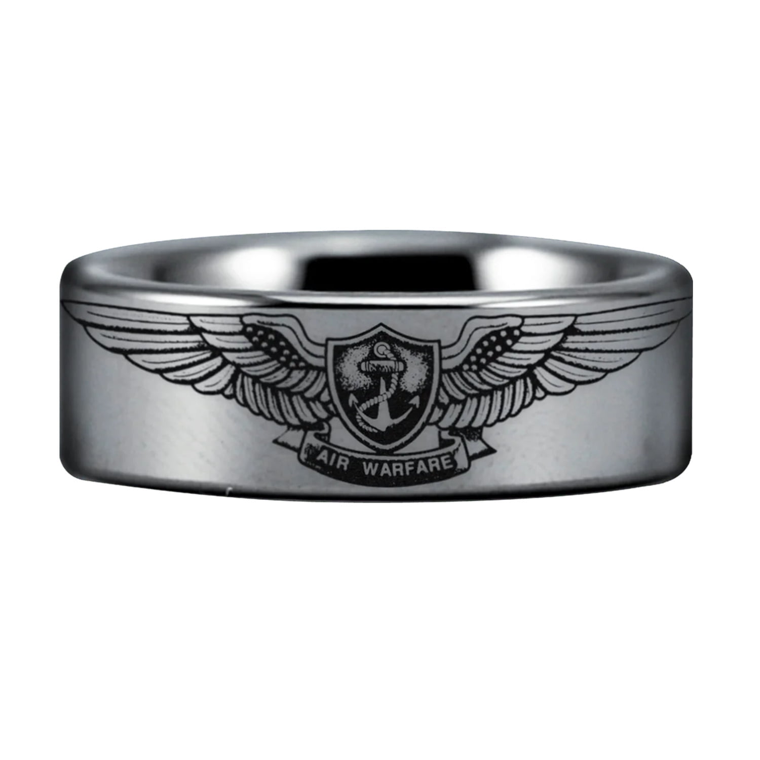 Silver Tungsten Enlisted Aviation Warfare Specialist Ring - Walmart.com