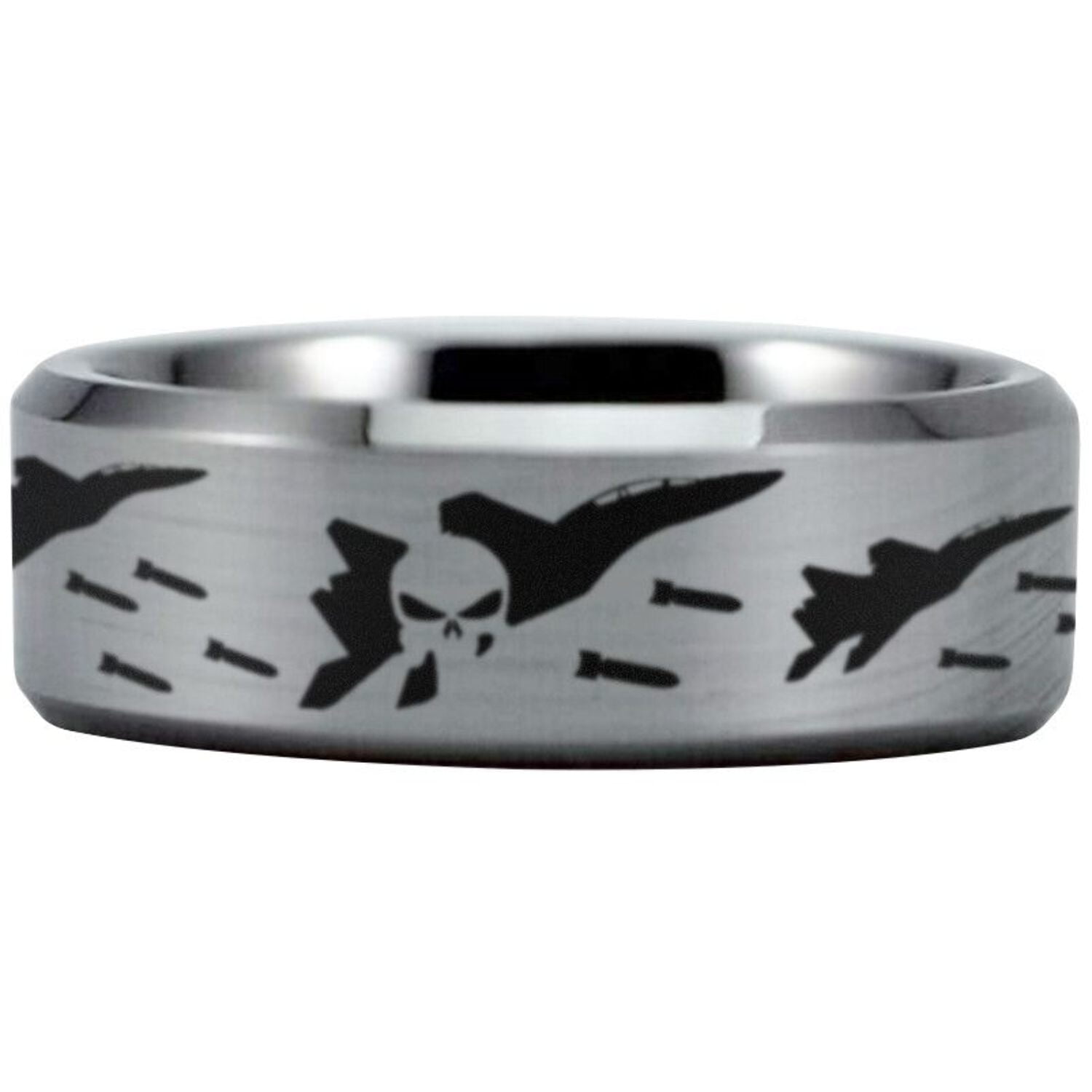 Silver Tungsten Fighter Jet Ring - Walmart.com
