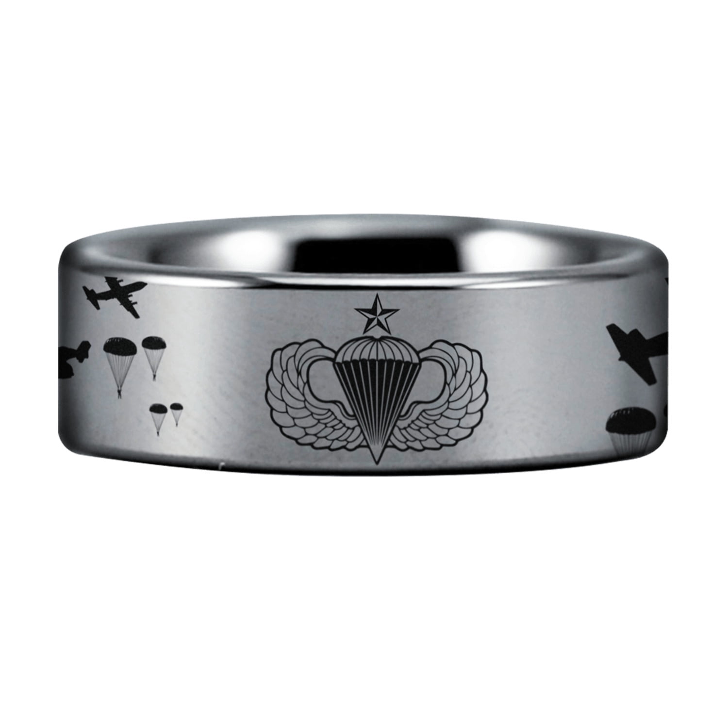 Silver Tungsten Paratrooper Ring - Walmart.com