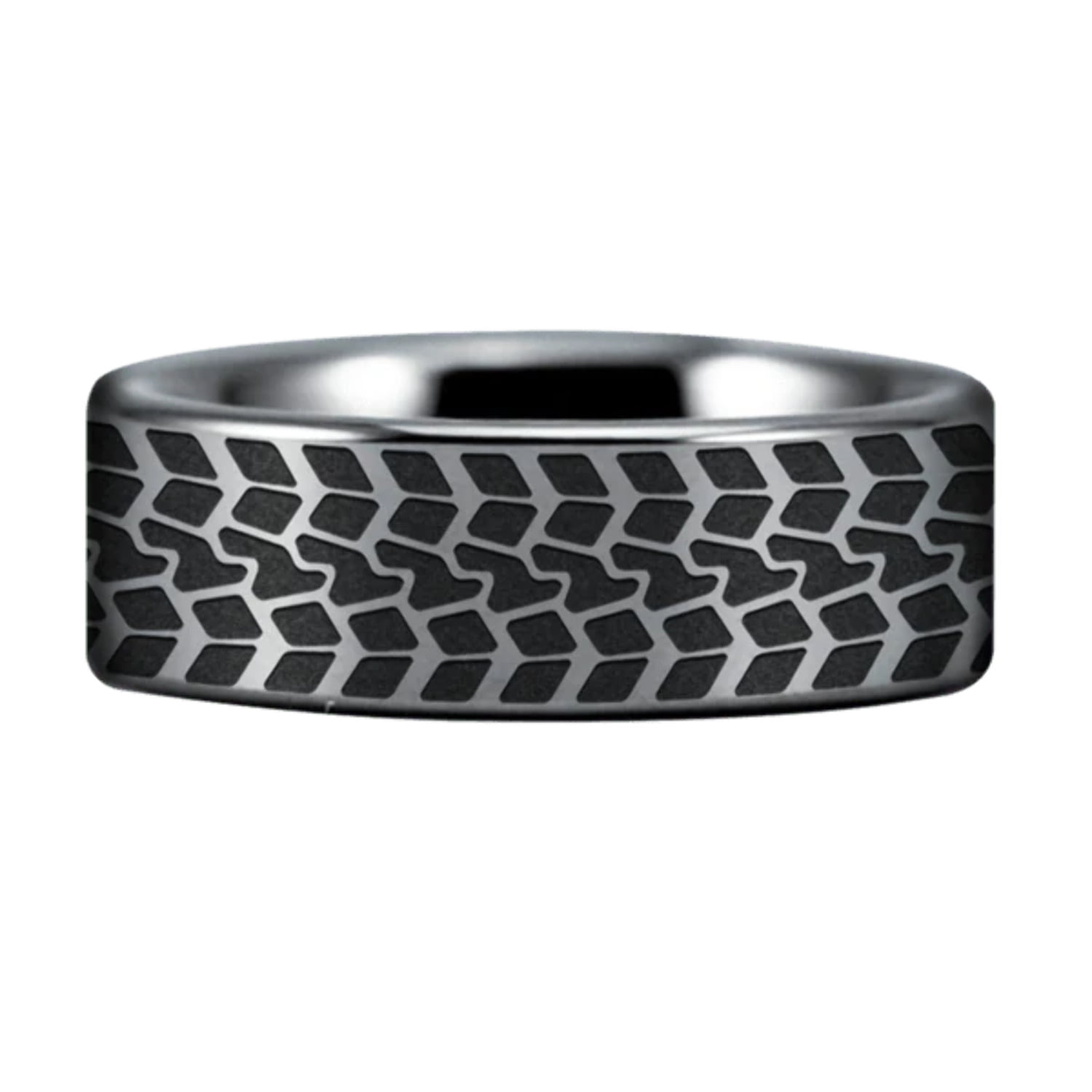 Silver Tungsten Racing Tire Ring - Walmart.com