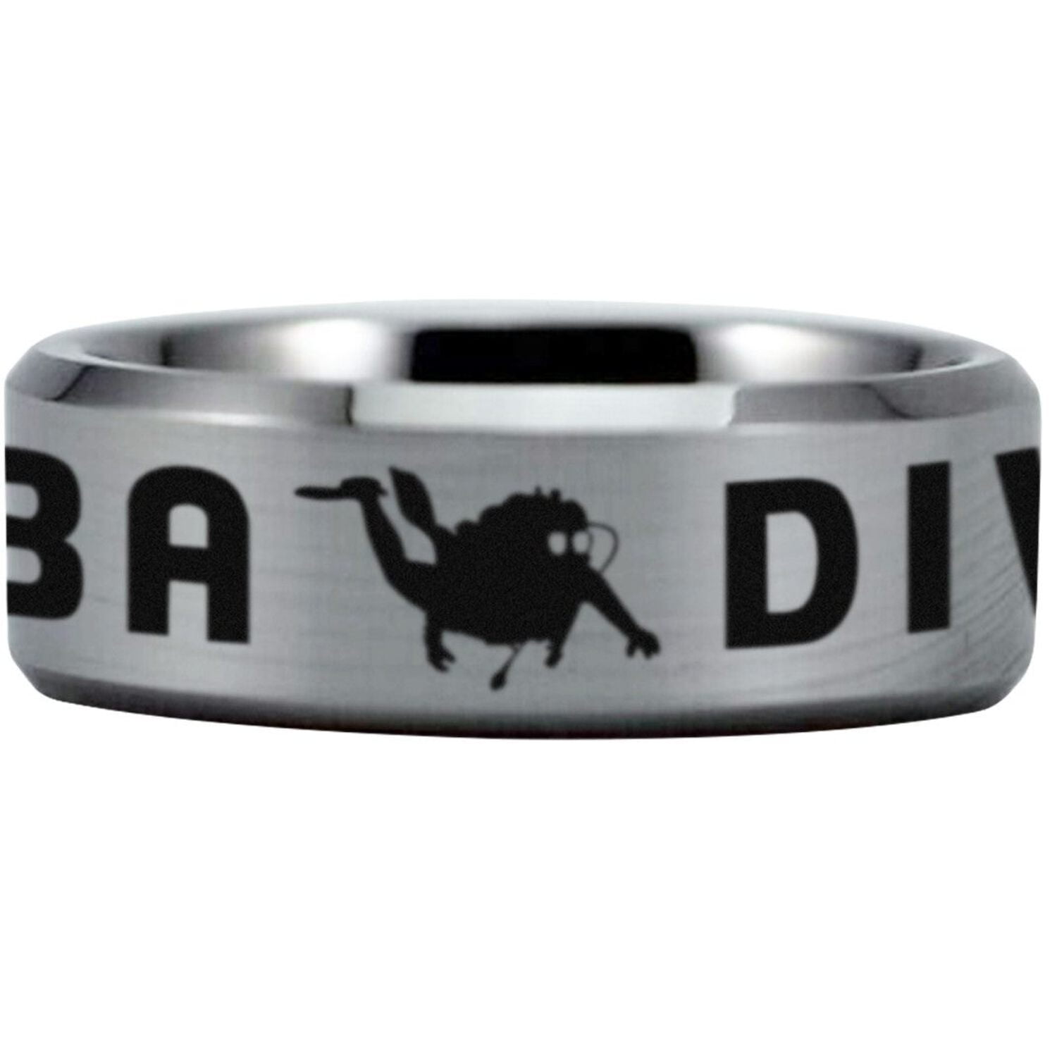 Silver Tungsten Scuba Diver Ring - Walmart.com