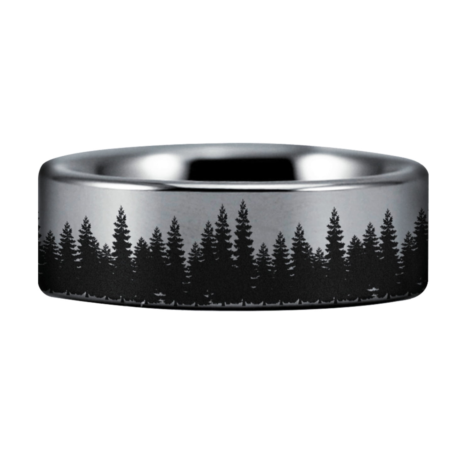Silver Tungsten Tree Scenery Ring - Walmart.com
