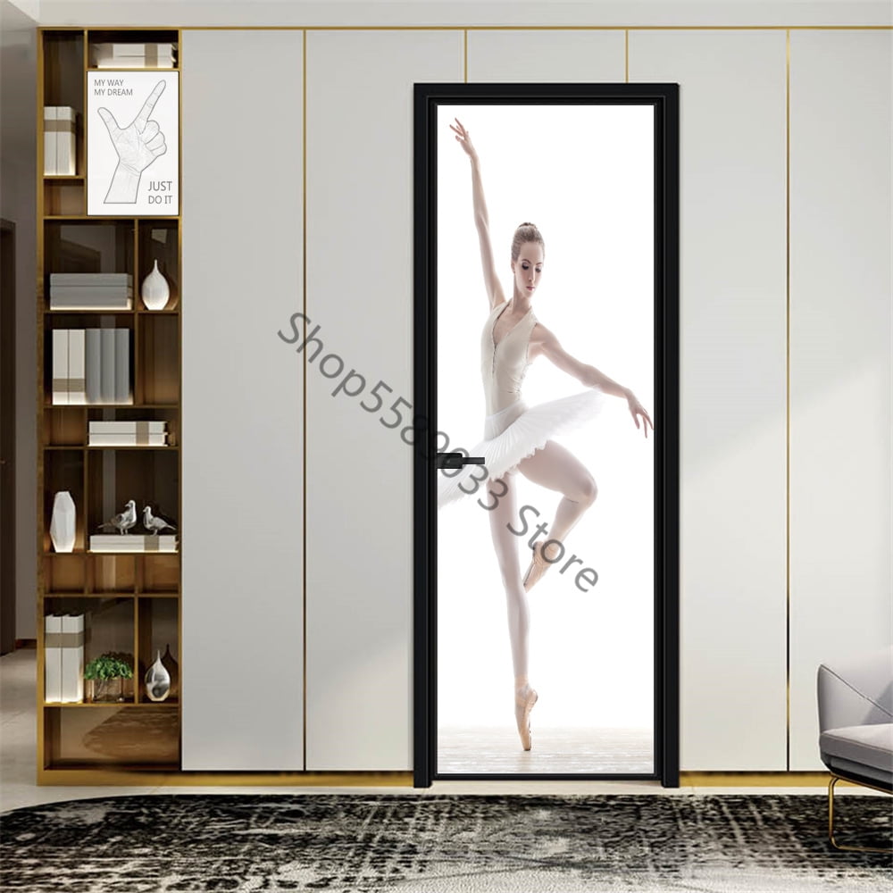 Silver Vinyl Adhesive Sticker On The Door Modern Interior Upholstery ...