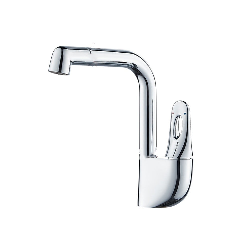 Silver Wash basin faucet bathroom swivel wash basin hot and cold faucet ...