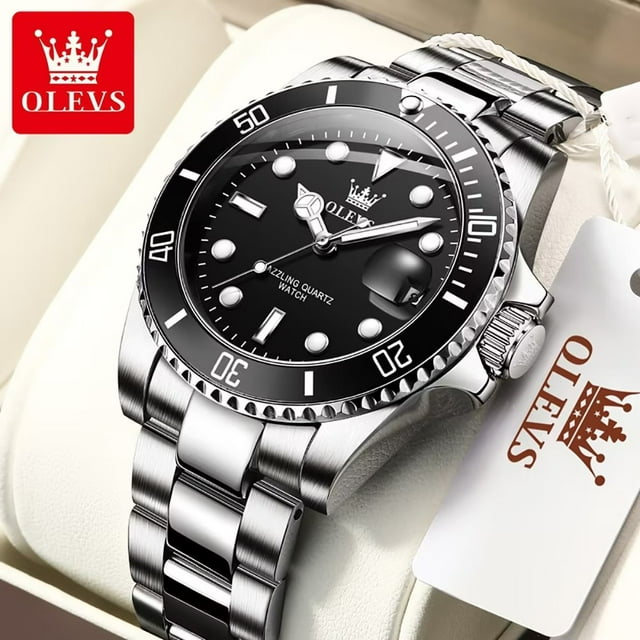 Silver Watches for Men OLEVS Watch Men Luxury Men Watch Silver ...
