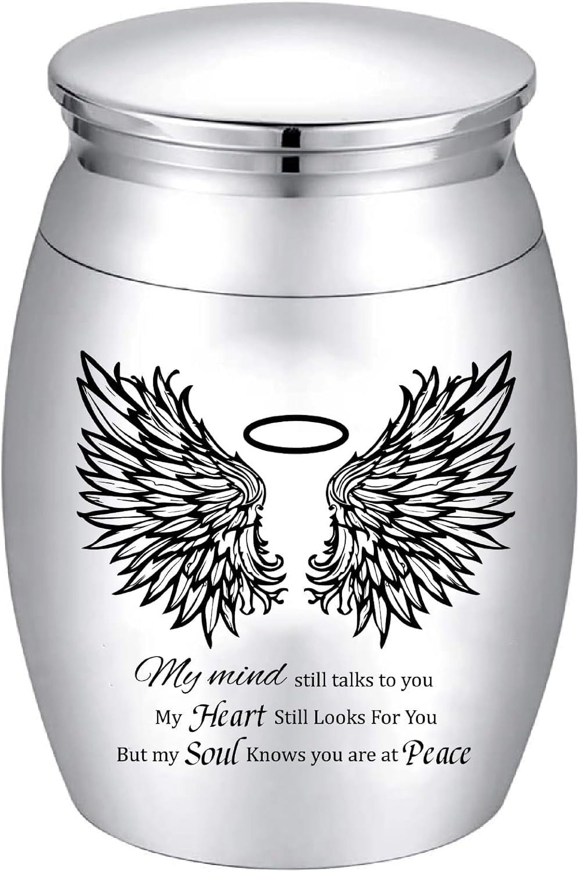 Silver Wing Small Urns for Ashes Mini Keepsake Urns Alloy Miniature Ash ...