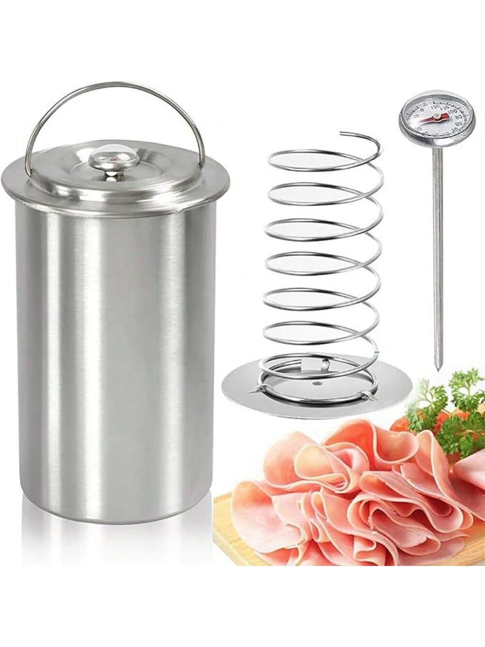 Silver Wire Handle Ham Maker Meat Press Tool,Making Ham Meat Deli Lunch ...