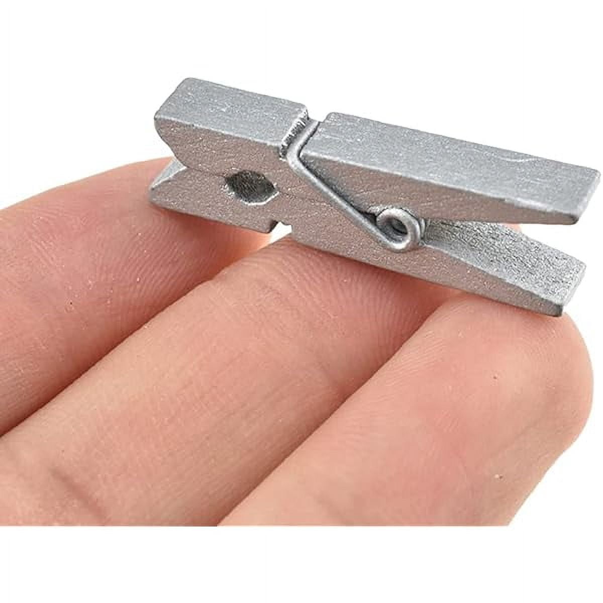 Silver Wooden Clothes Pins Clothespins Small Do NOT Fall Apart 1.38 ...