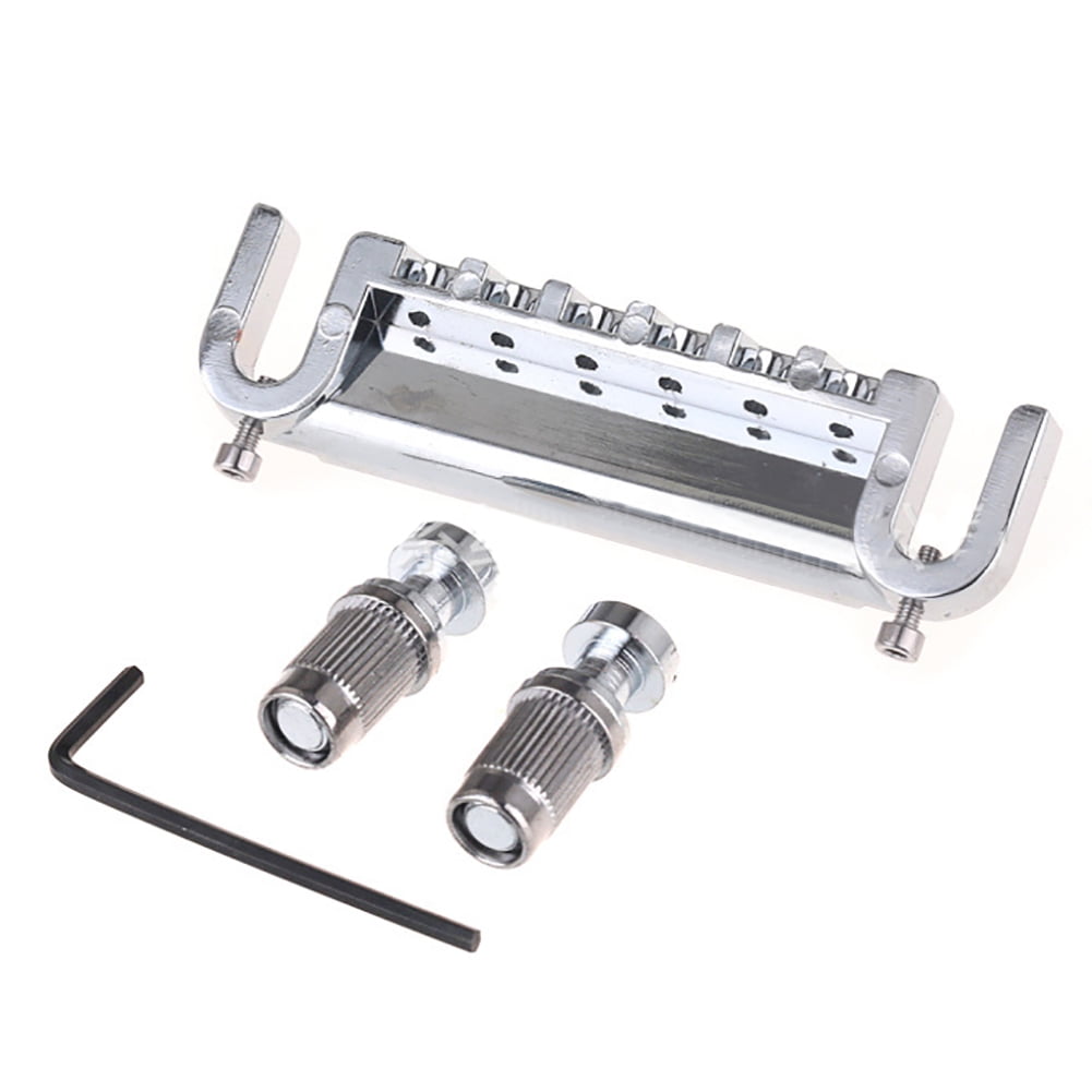 Silver Zinc alloy Turn Bridge Tailpiece Fit Solid-Body LP Electric ...