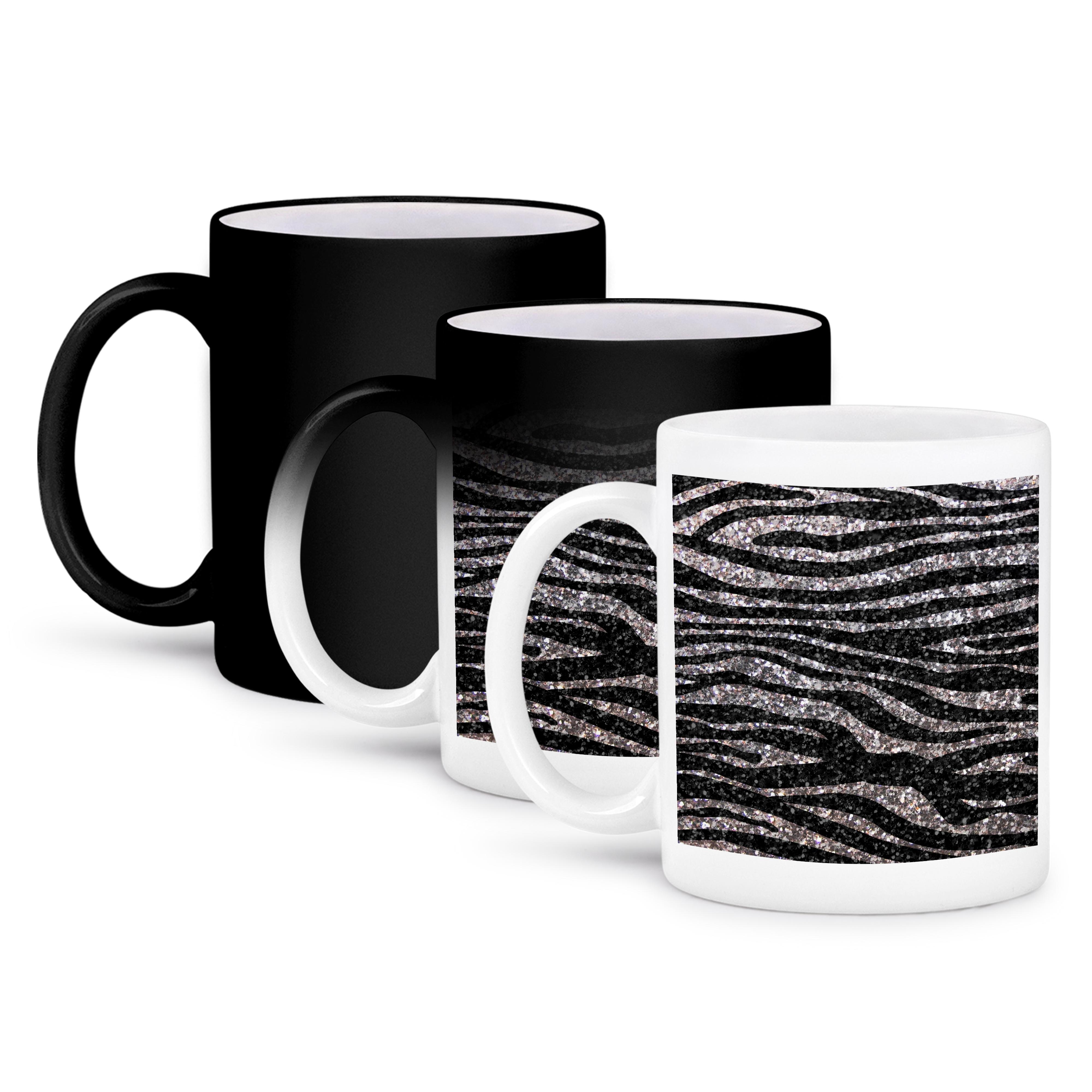 3dRose, Silver and Black Zebra print Faux bling photo Not Actual ...