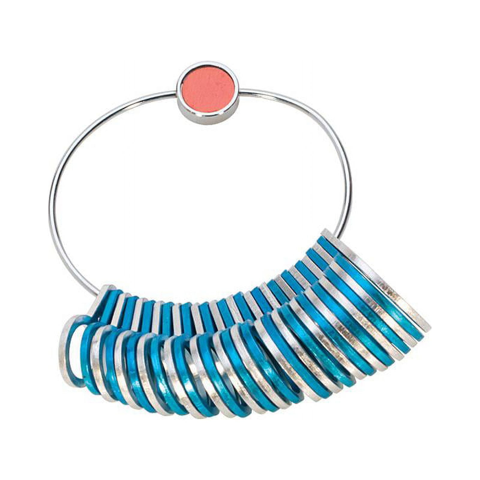 Silver and Blue Aluminum Ring Sizer Sizes 1-15 and Half-Sizes Jewelry ...