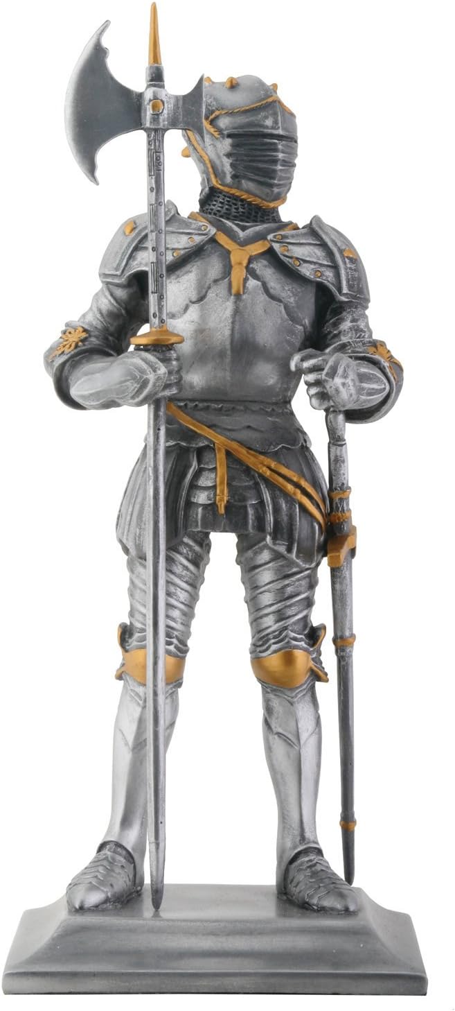 Silver and Gold Italian Knight with Axe Figruine - Walmart.com