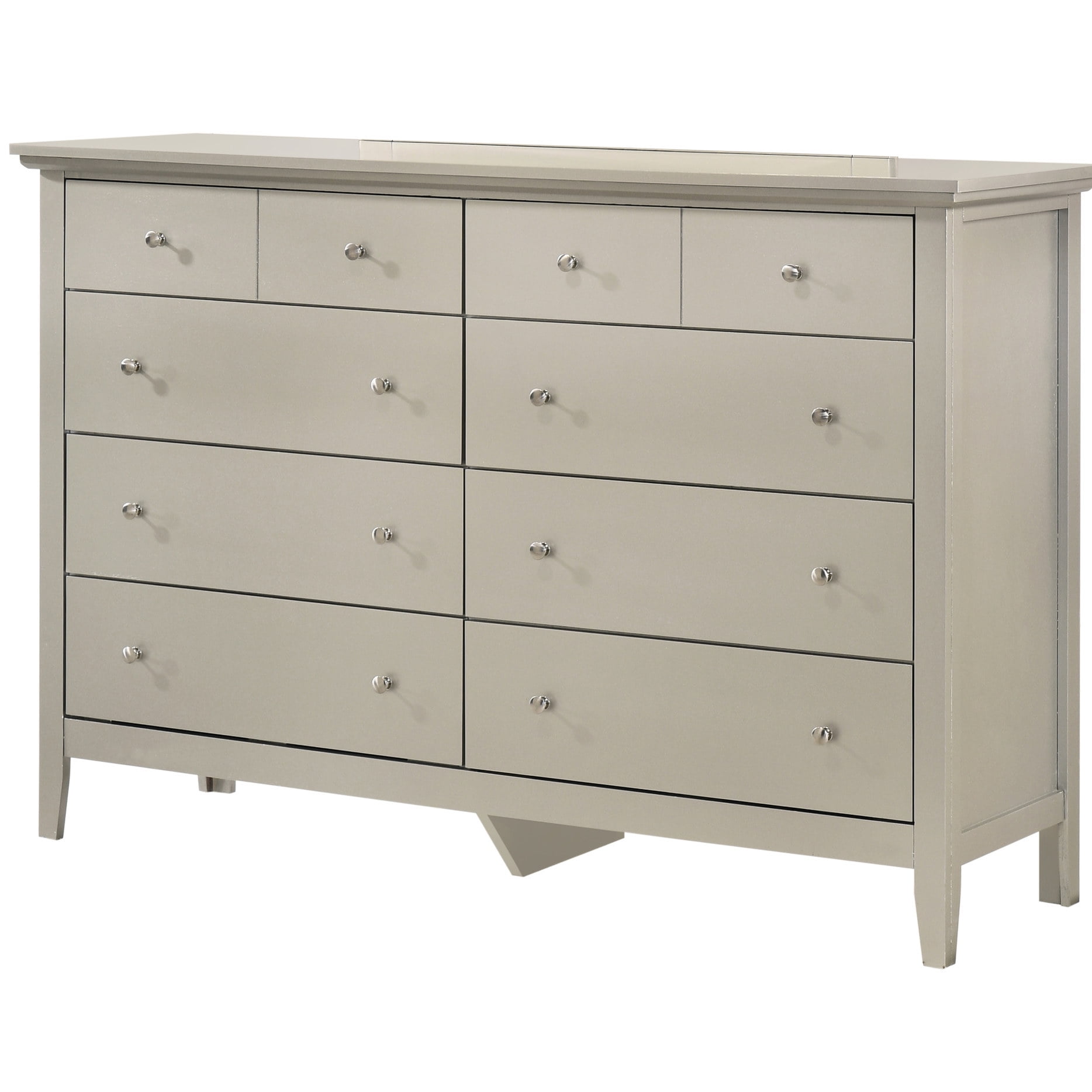 Silver champagne color, particle board construction - Stylish dresser ...