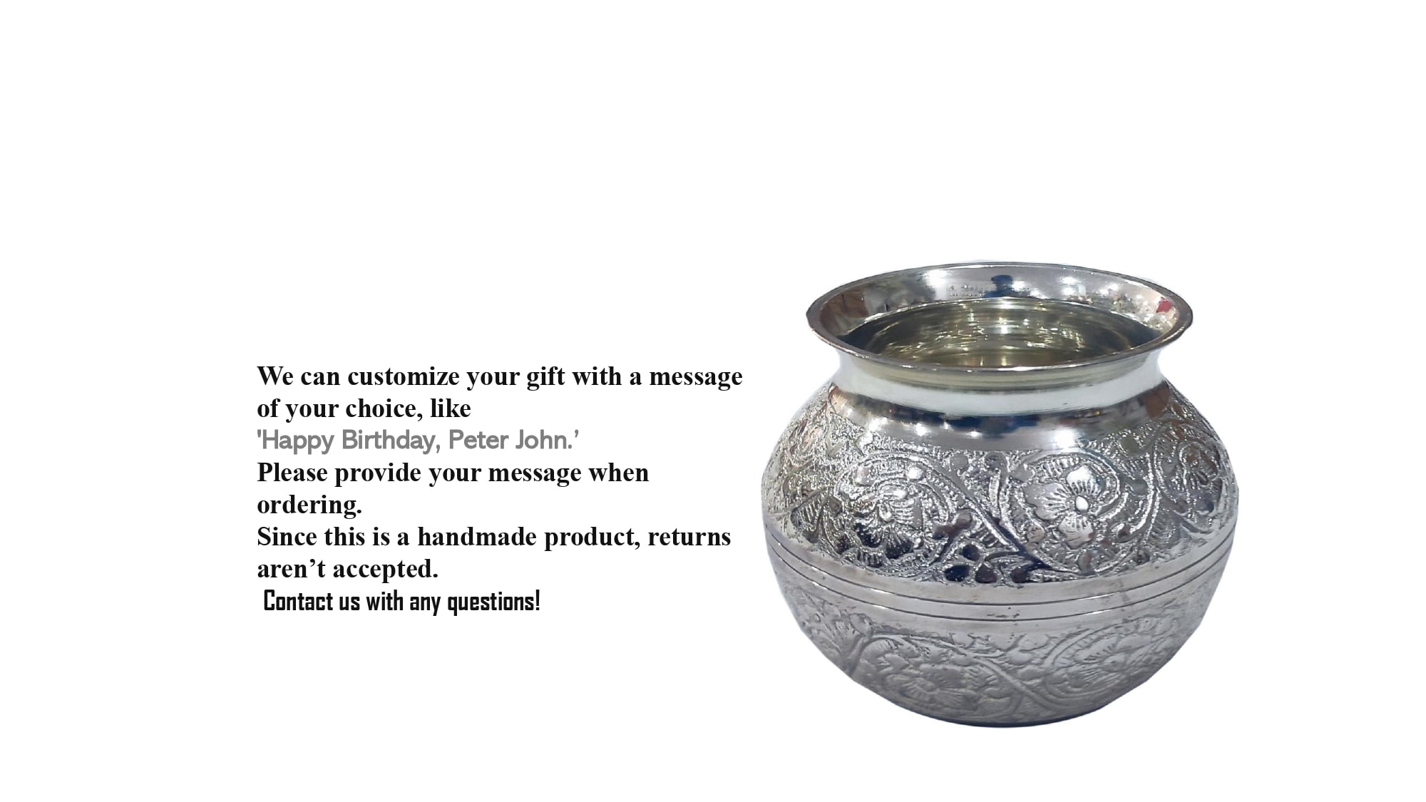 Silver coated Kalash Pooja Lota Pooja Item Kalash for Pooja | Kalash ...