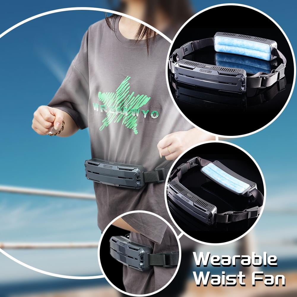 Misterolina Wearable Waist Fan Portable Mini USB Waist Moted Fan ...
