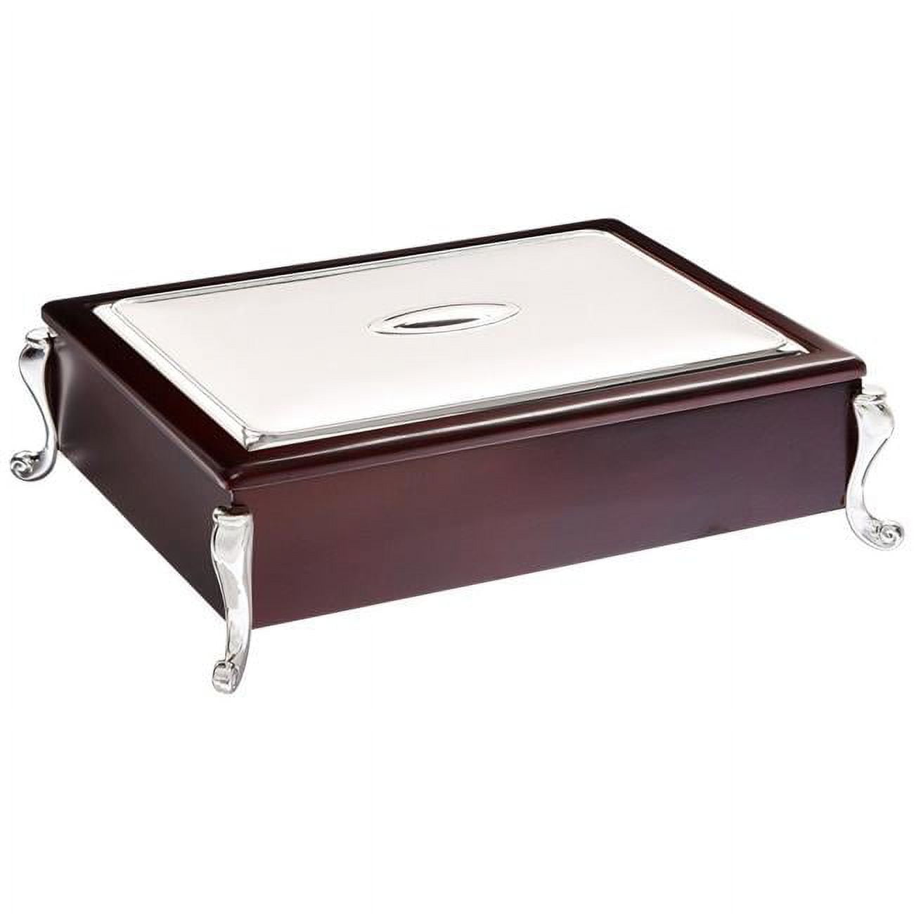 Silver-plated Wooden Tea Bag Chest with Interior Dividers Q-GL6018 ...