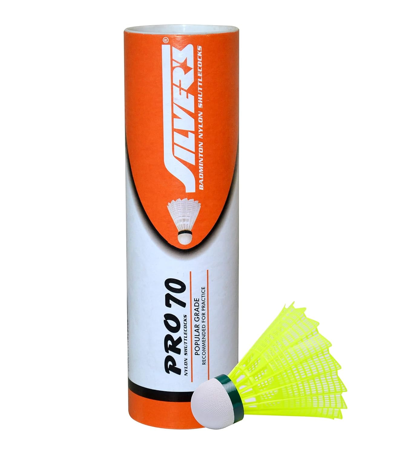 Silver's Badminton Nylon Shuttle Cocks Pro -70 , Pack Of 6 , Green ...