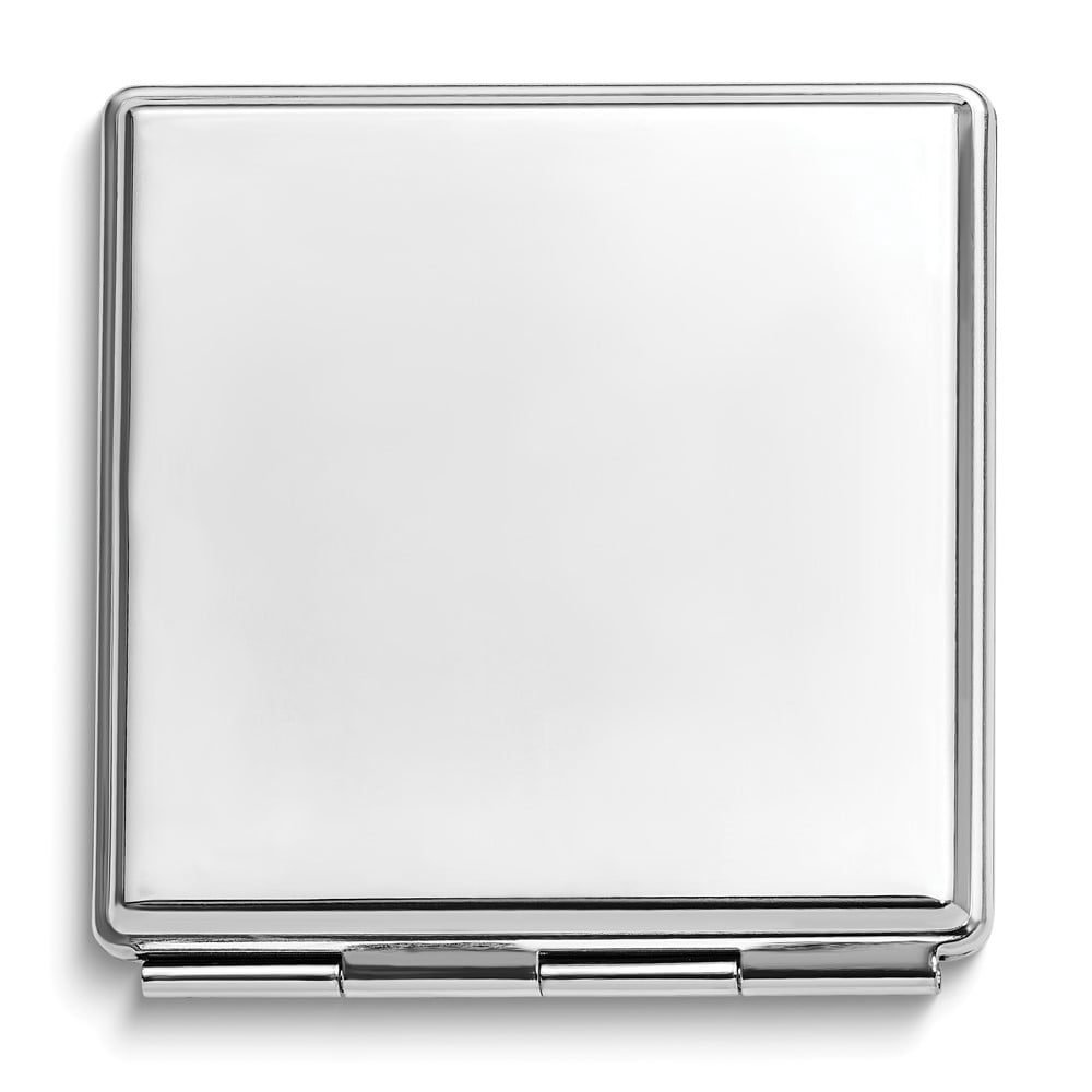 Silver-tone Square Compact Mirror QGM22574 - Walmart.com