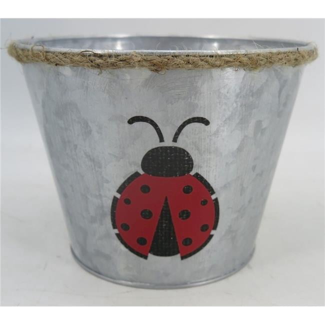 Silver with Red Ladybug Planter - Walmart.com