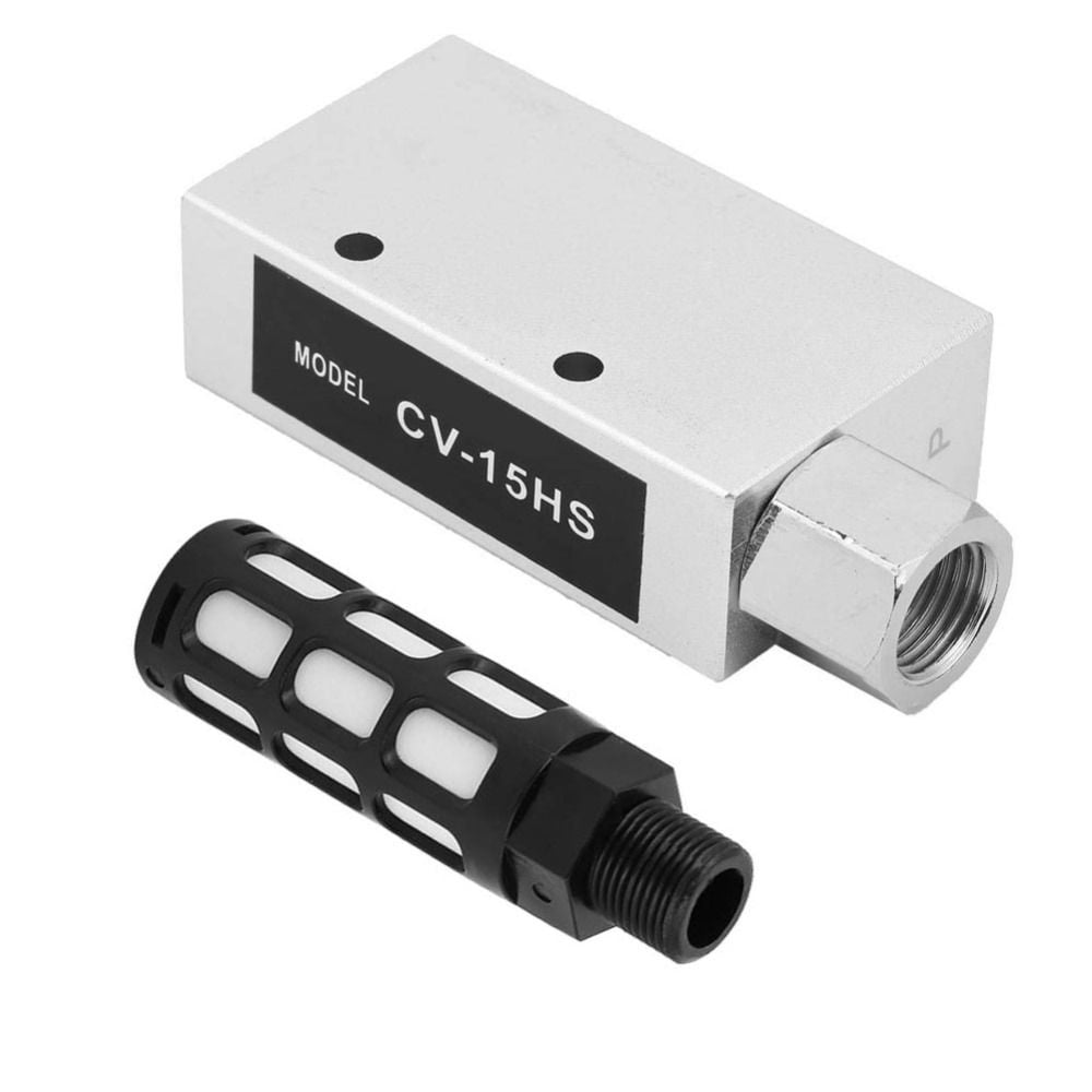 Silver with Silencer 1/4" Pneumatic Negative Pressure Switch Aluminum ...