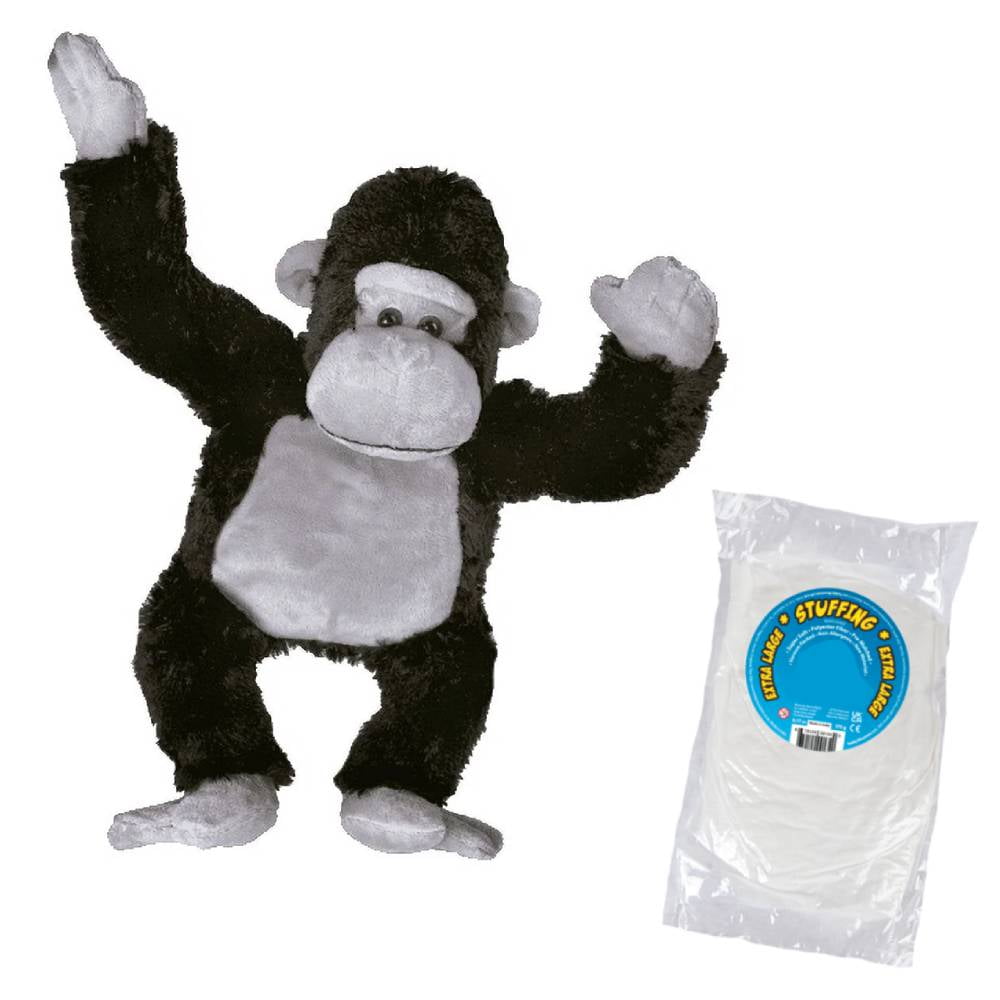 Plush Gear SilverBack The Gorilla 16" Plush Toy with Pre-Mulched Fiber ...