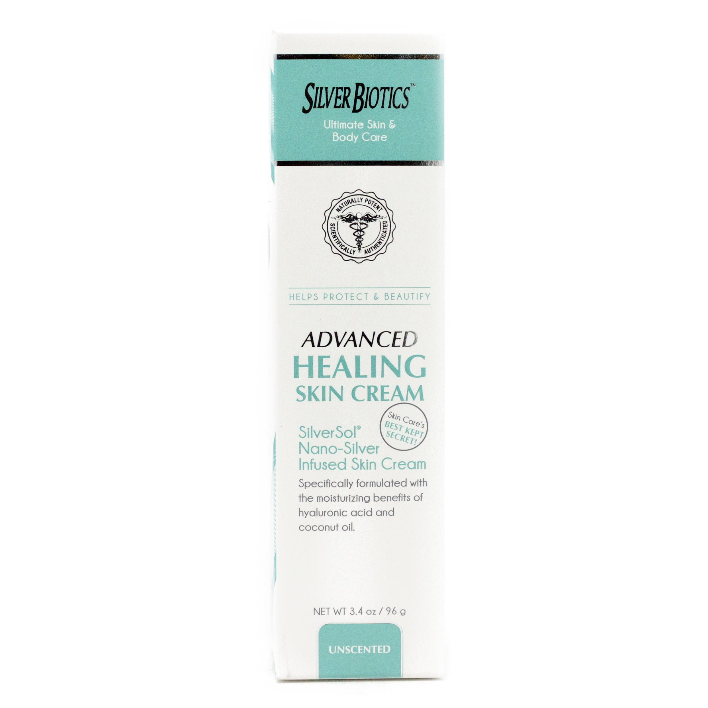 SilverBiotics Healing Skin Cream, Unscented, Hydrating, SilverSol ...