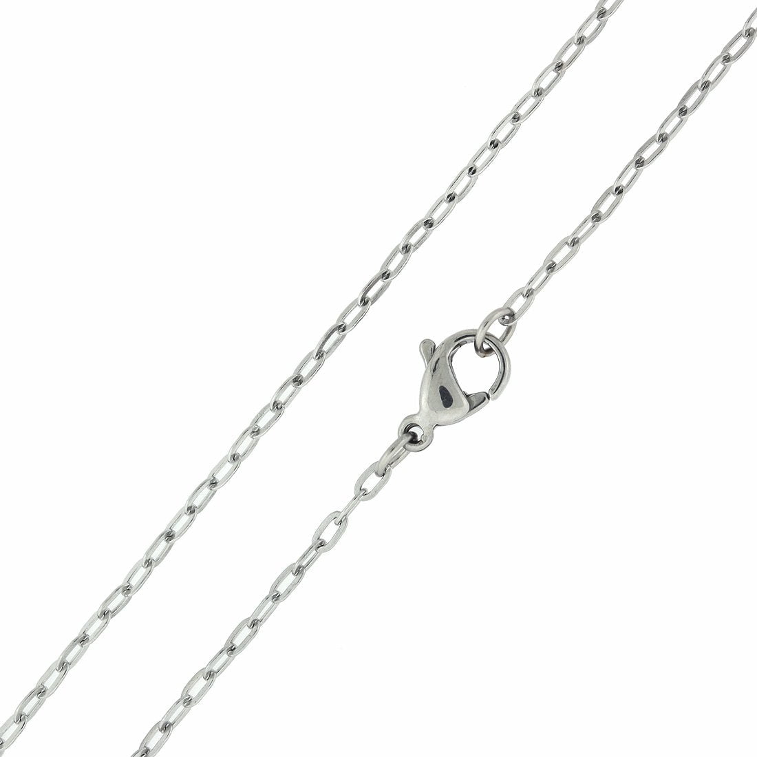 SilverCloseOut Stainless Steel Womens Thin Rolo Cable Chain 0.9 MM ...