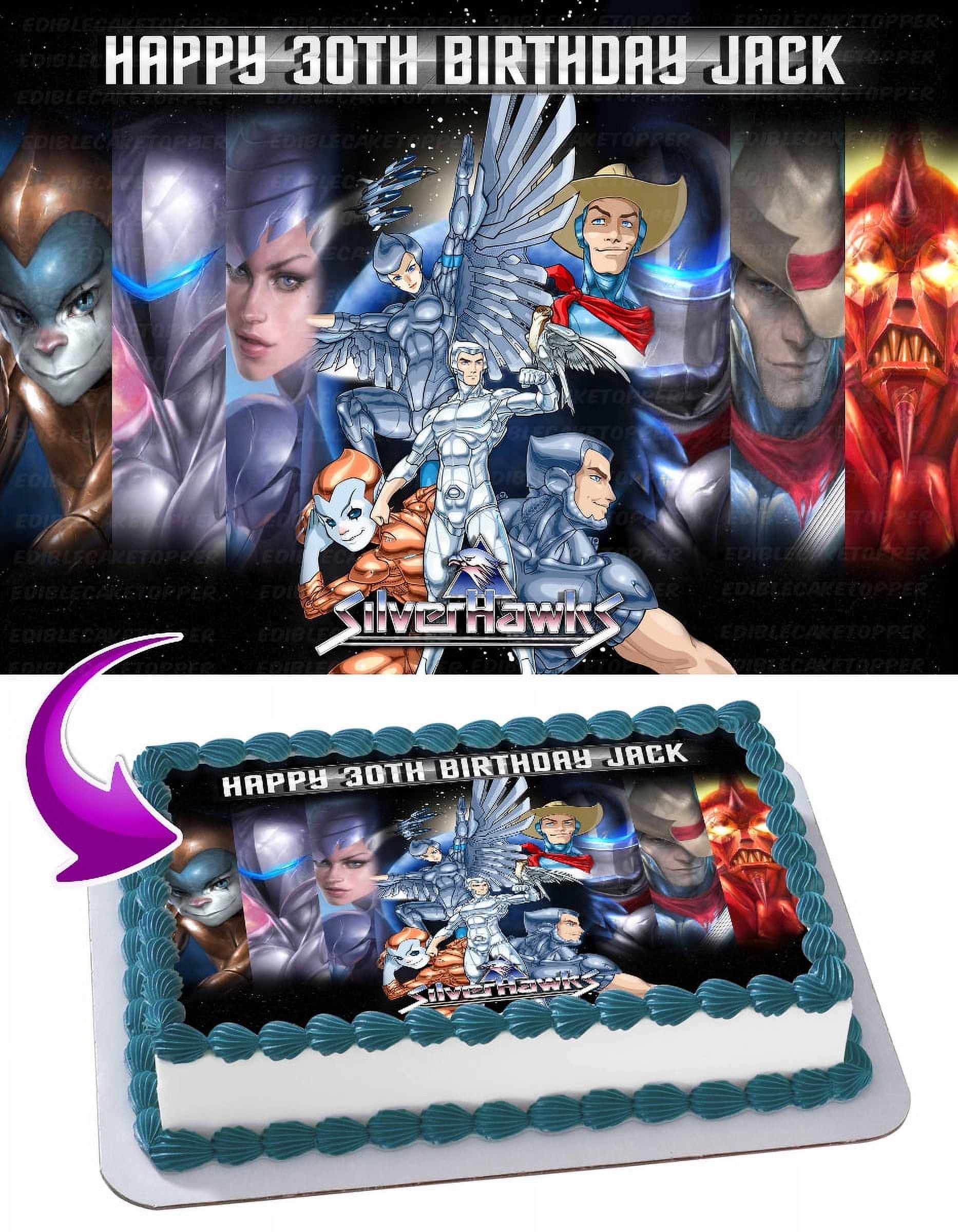 SilverHawks - Edible Cake Topper - 11.7 x 17.5 Inches 1/2 Sheet ...