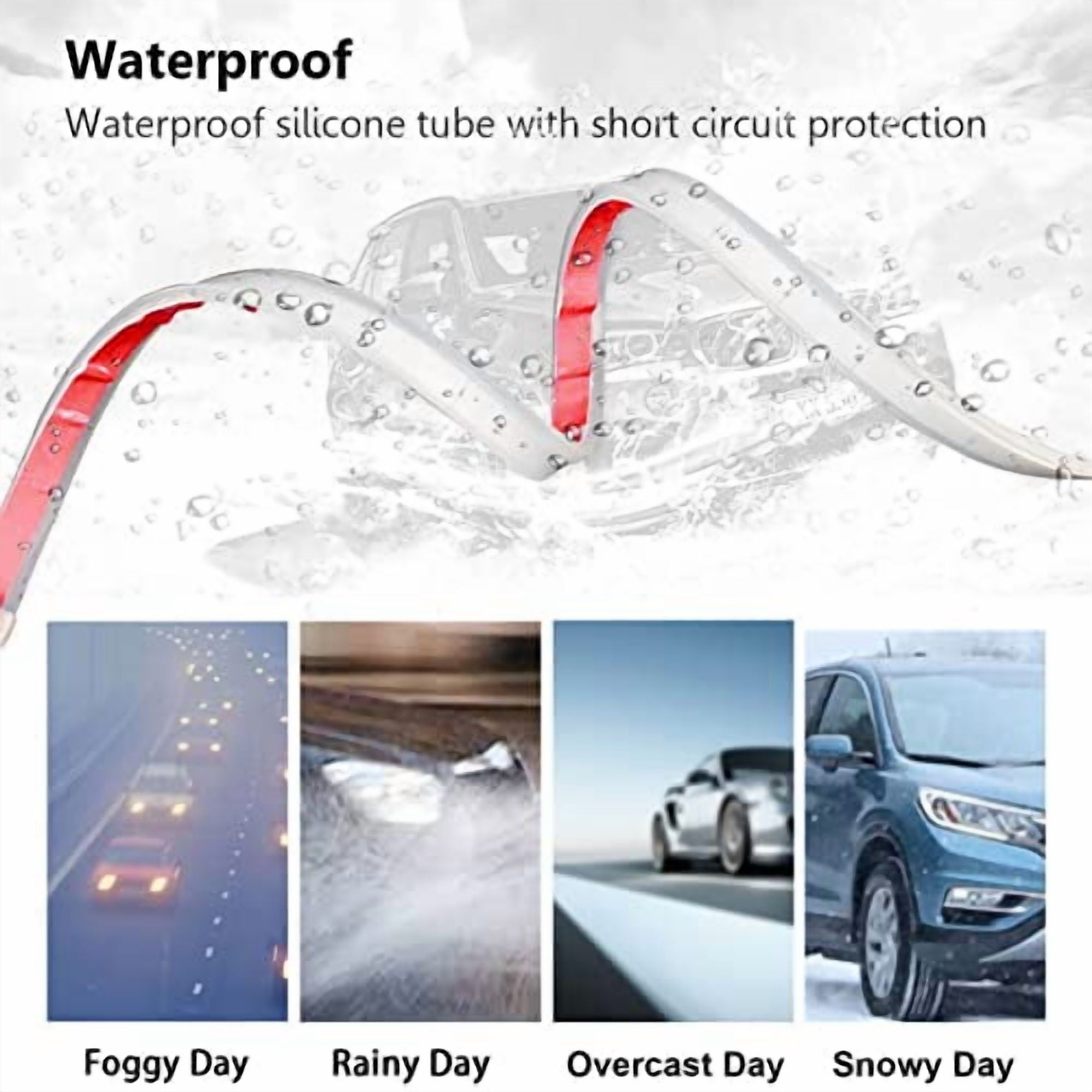 SilverHolder Dynamic White Car Hood Light Strip - 94 Inch Exterior LED ...